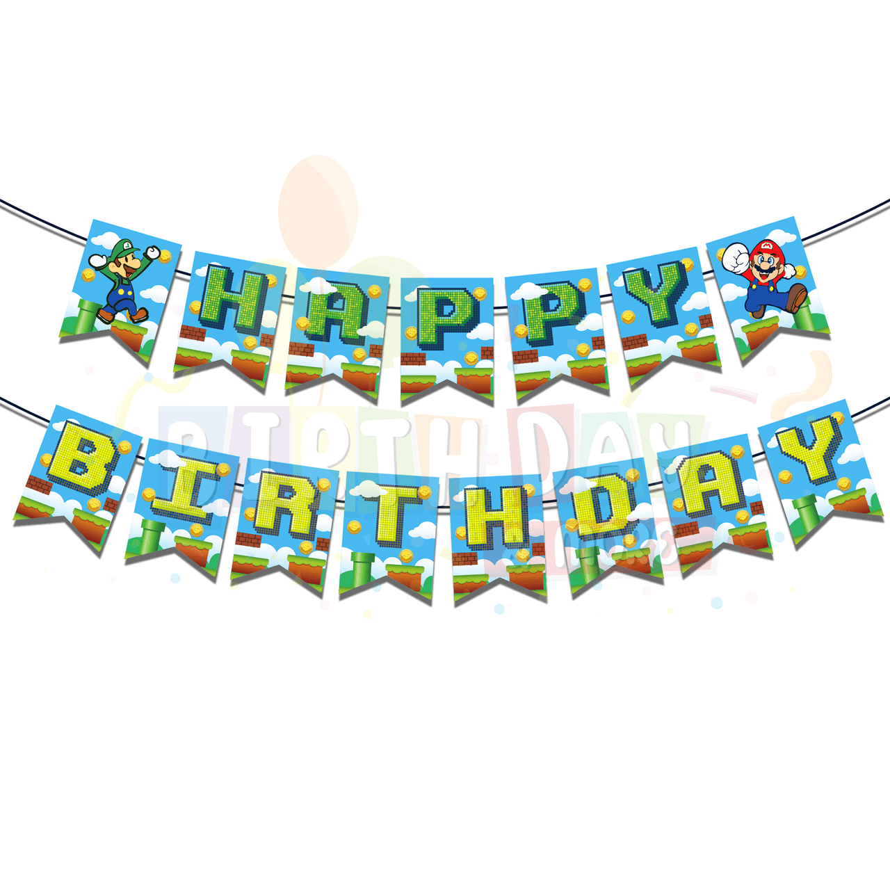 Super Mario-Banner - birthdayandmore-lb.com